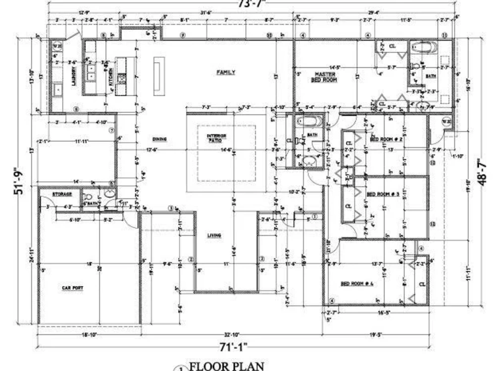 Clearly dimensioned, properly labelled Floor Plan drawing for any ...
