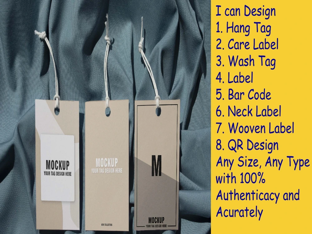 Clothing hang tags, neck labels, care labels | Upwork