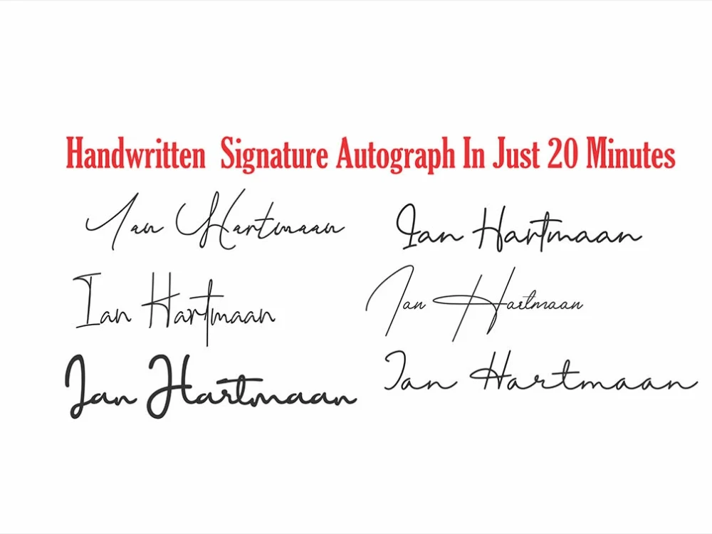 Professional handwritten style signature logo design | Upwork