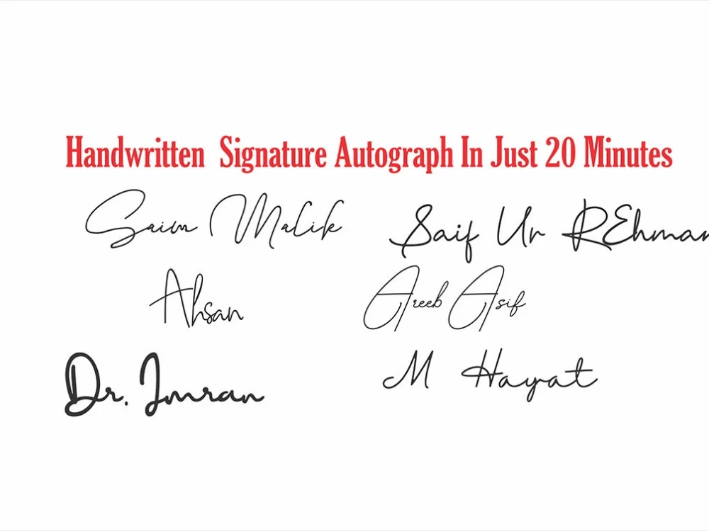 Professional handwritten style signature logo design | Upwork