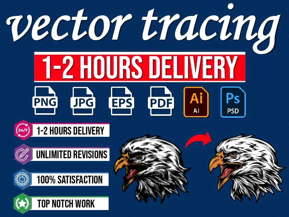 Vector tracing, vector illustration, vector design of your image or ...