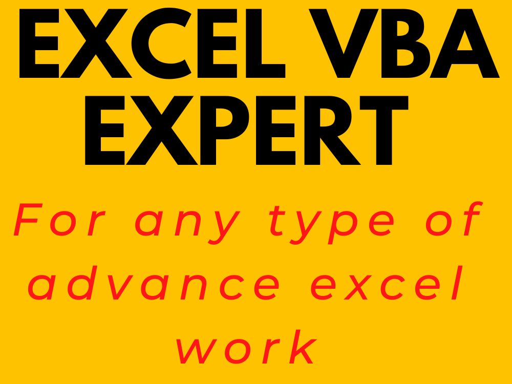 An Amazing Excel VBA Work, Excel VBA Expert | Upwork An Amazing Excel VBA Work, Excel VBA Expert | Upwork