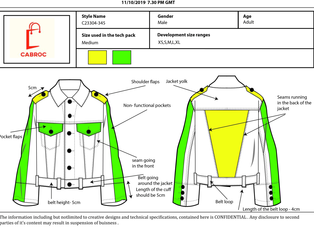 A complete tech pack ready to manufacture | Upwork