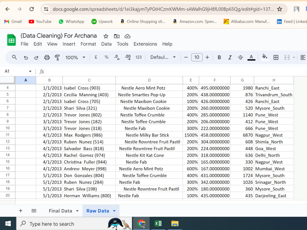 Data Entry Excel Data Cleaning Copy Paste Typing Upwork