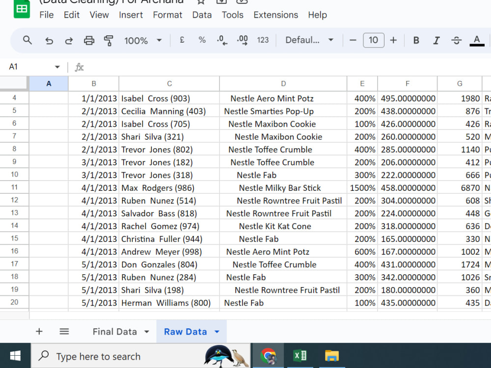 Data Entry Excel Data Cleaning Copy Paste Typing Upwork