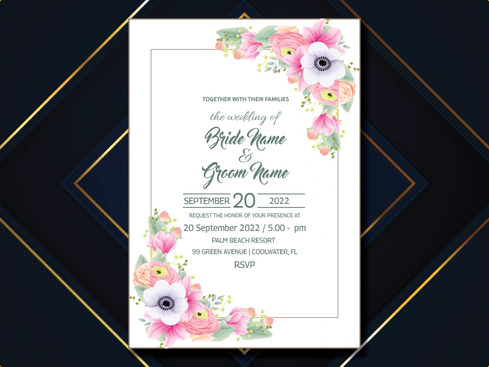 Invitation, wedding, birthday and greeting card design | Upwork