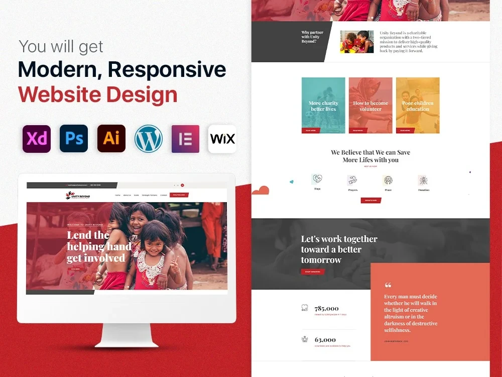An innovative & creative website design UI/UX design/Figma/adobe XD ...