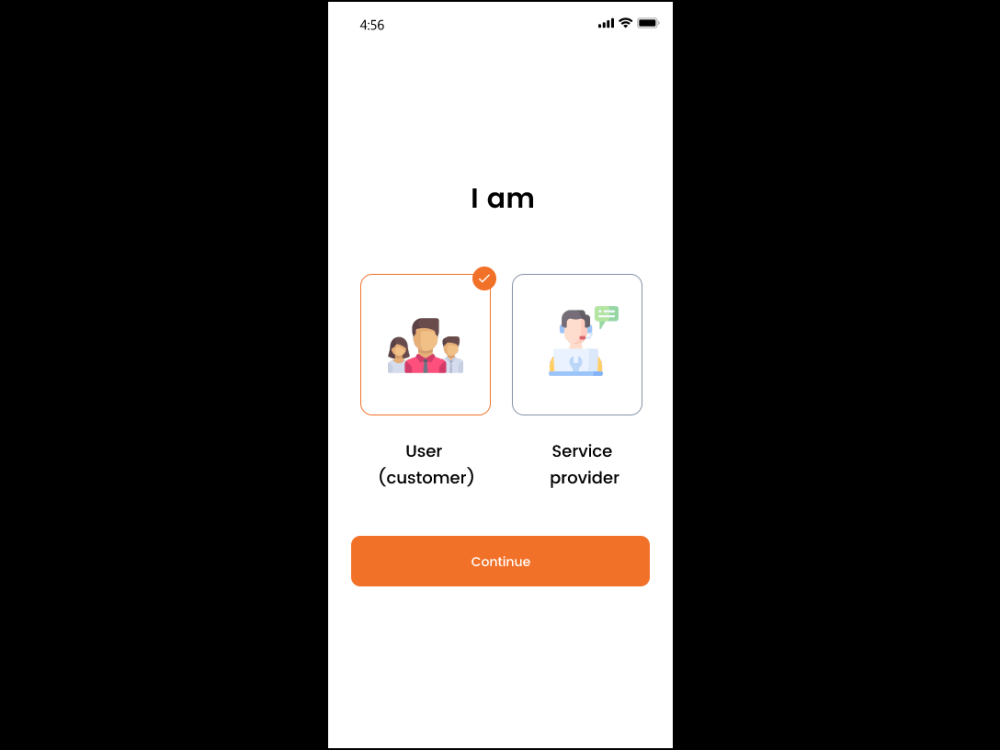 A UI UX design for an Online Services booking mobile app. | Upwork