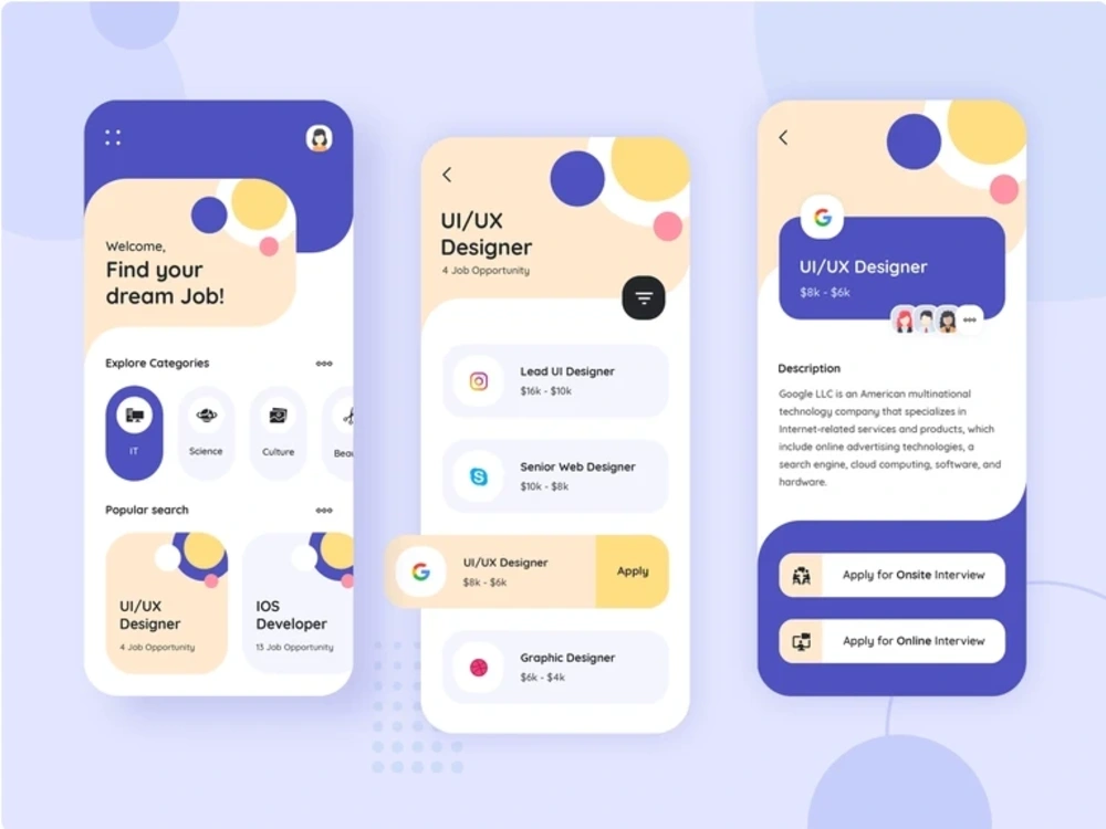 Design UI design for mobile app or web design | Upwork