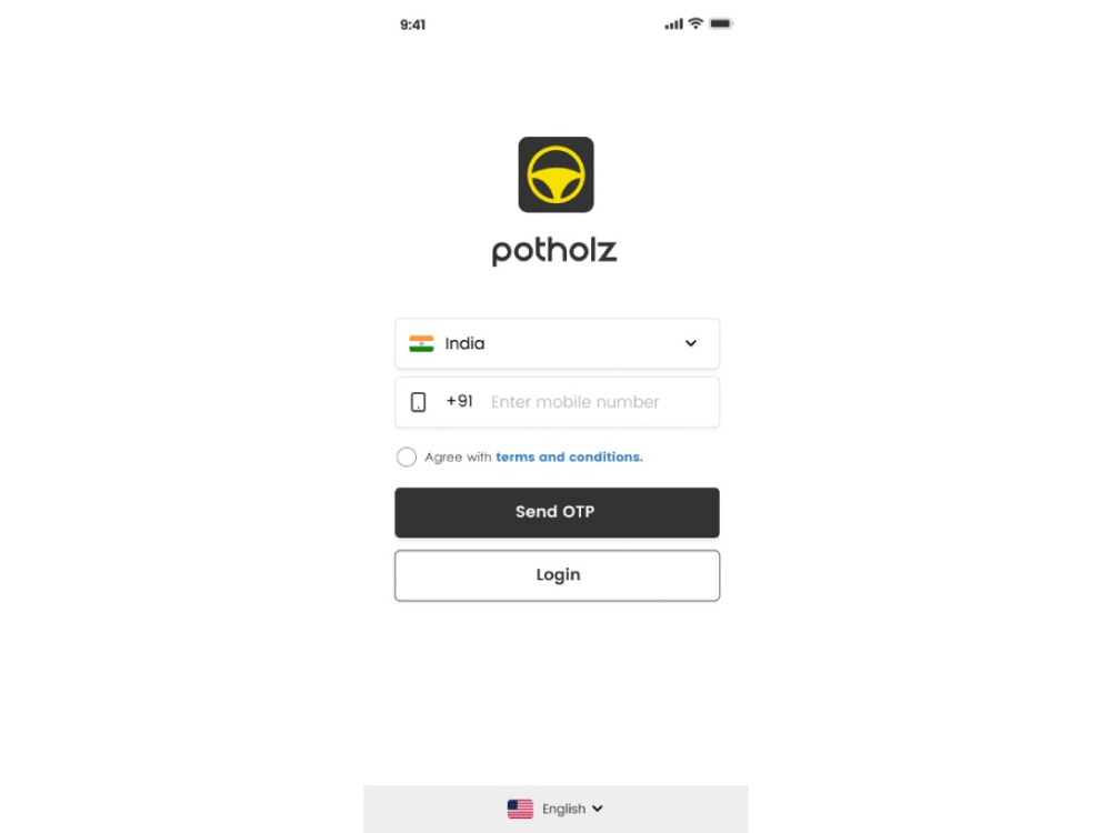 A UI UX design for a Pothole App | Upwork