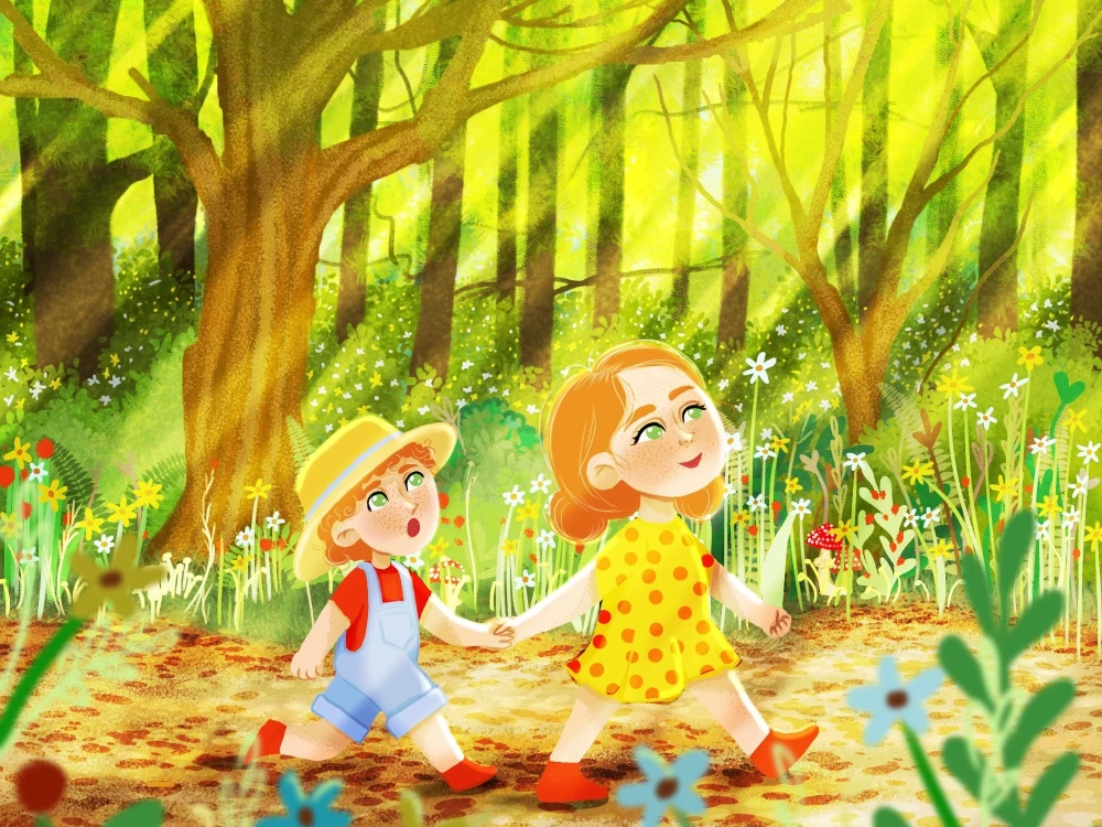 Adorable and bright children illustration | Upwork