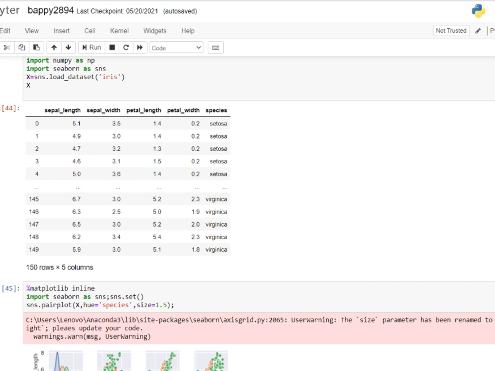 Data analysis, machine learning, data science using python | Upwork
