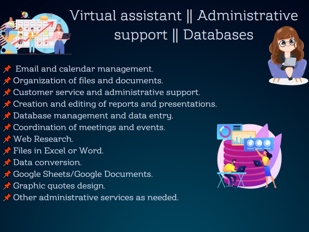 Administrative support ‖ Virtual assistant ‖ Databases | Upwork