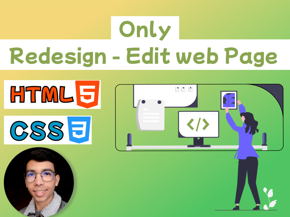 Redesign - Editing HTML&CSS webPage | Upwork