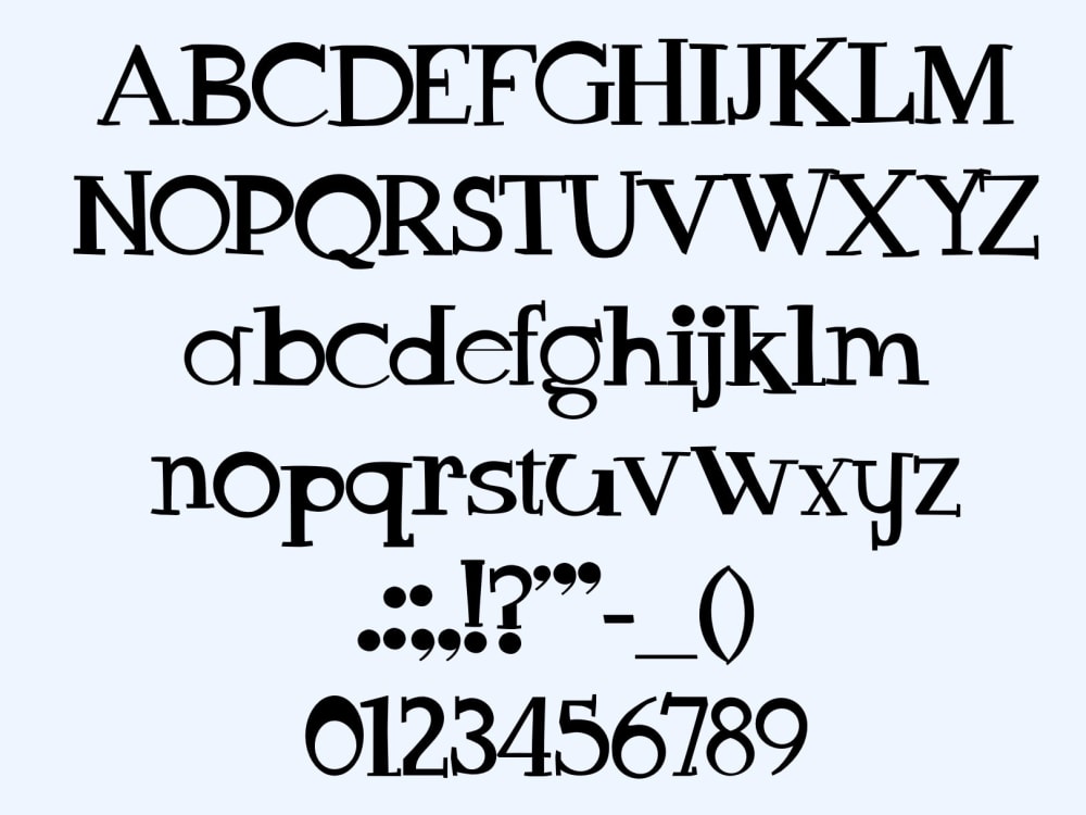 A custom designed font | Upwork