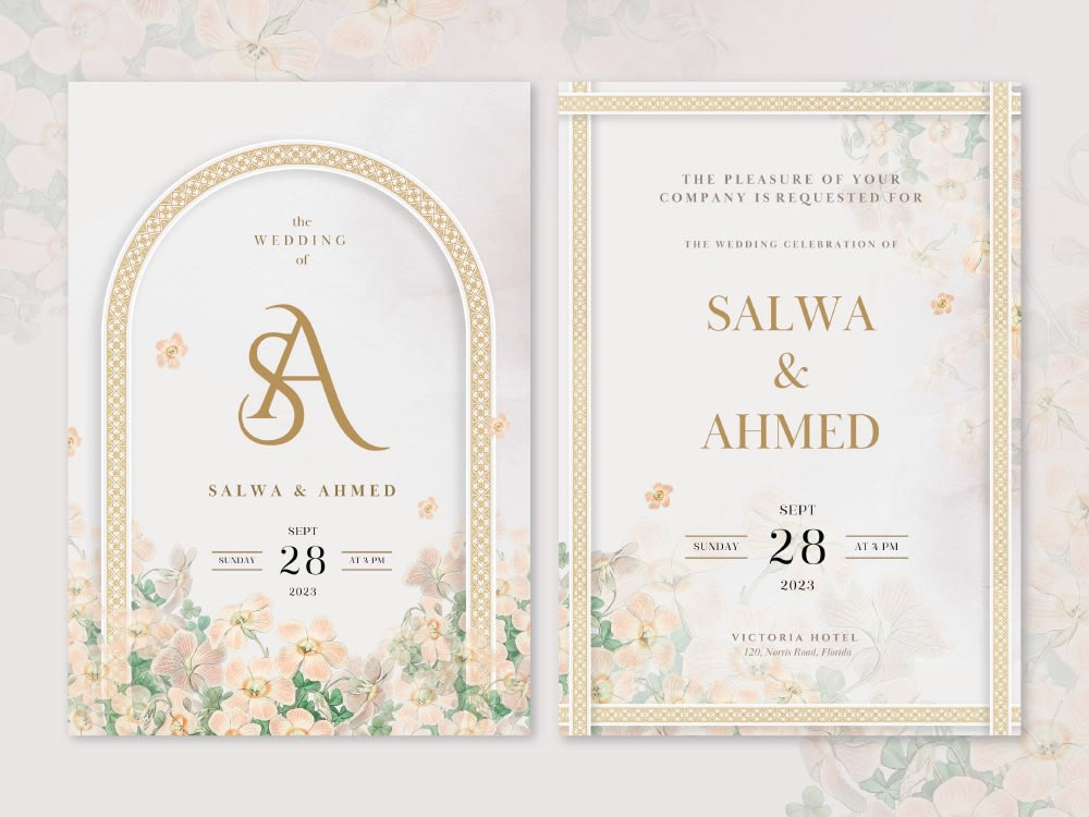 An eye-catchy Wedding Invitation Design | Upwork