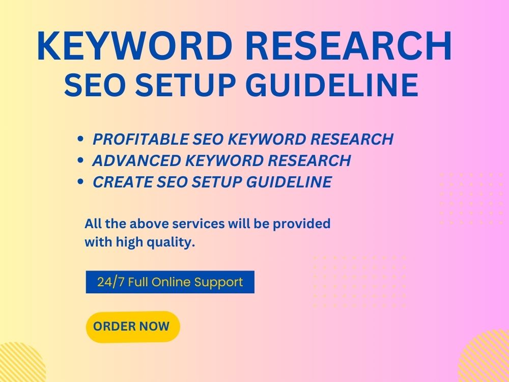 Best Keyword Research | SEO Setup Guideline | Upwork