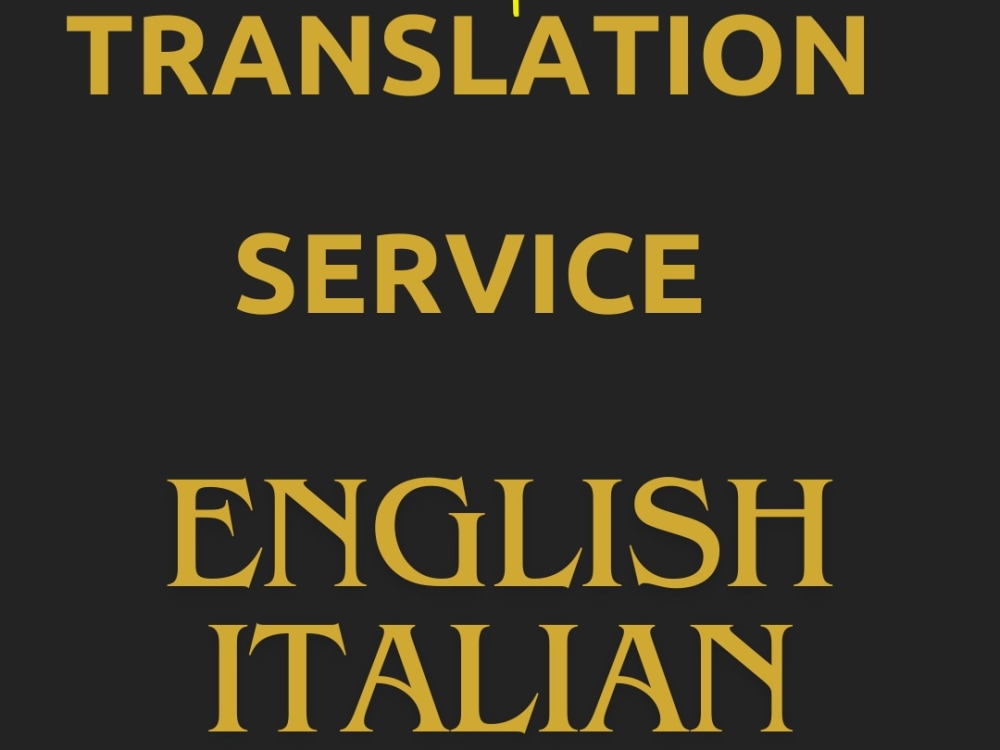 An English to Italian translation | Upwork