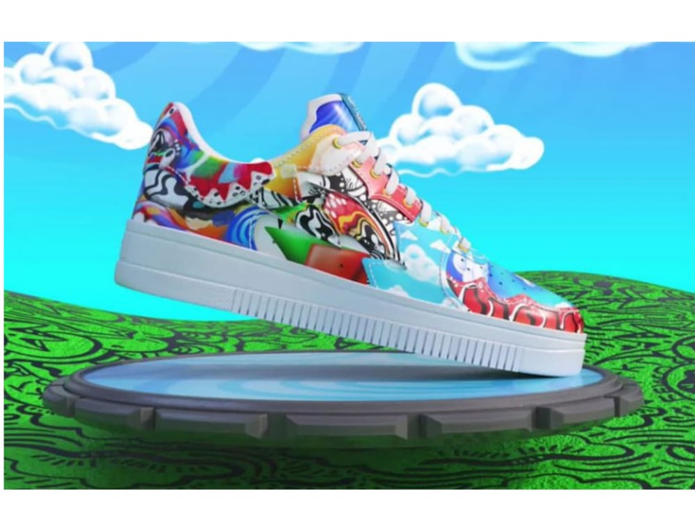 Create commercial 3d nft footwear, 3d nft shoe, 3d sneaker, shoe ...