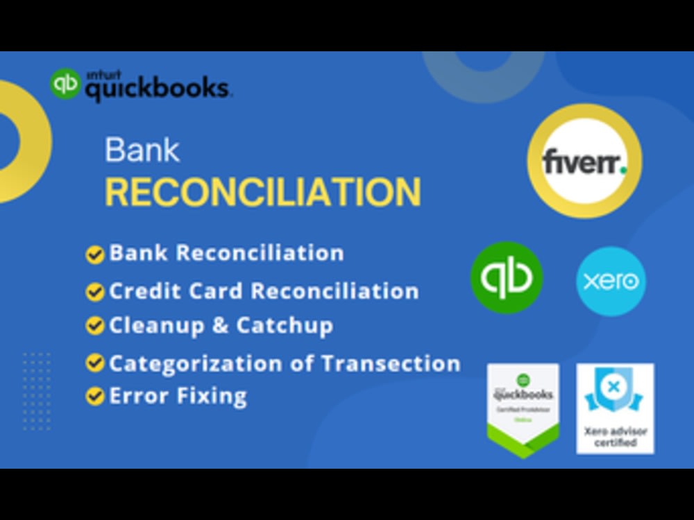 Bank Reconciliation and Error Fixing | Upwork