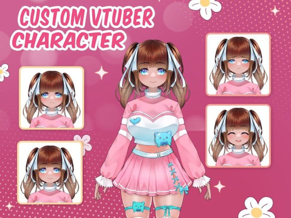 2d vtuber model, live2d design, vtuber model using live2d for streaming ...