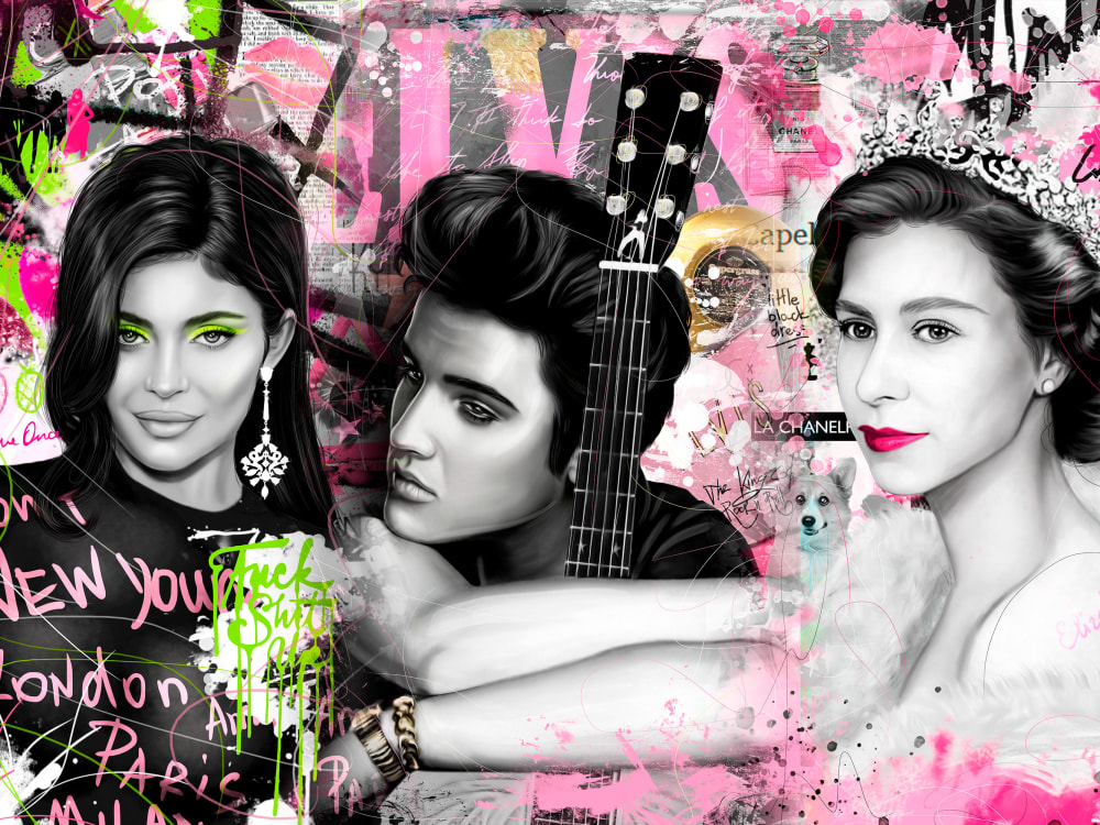 A portrait in the style of realism with elements of pop art | Upwork