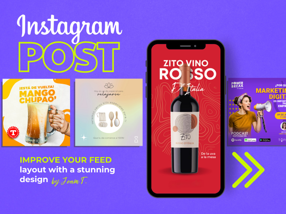 A great desing for improve your instagram feed or social media | Upwork