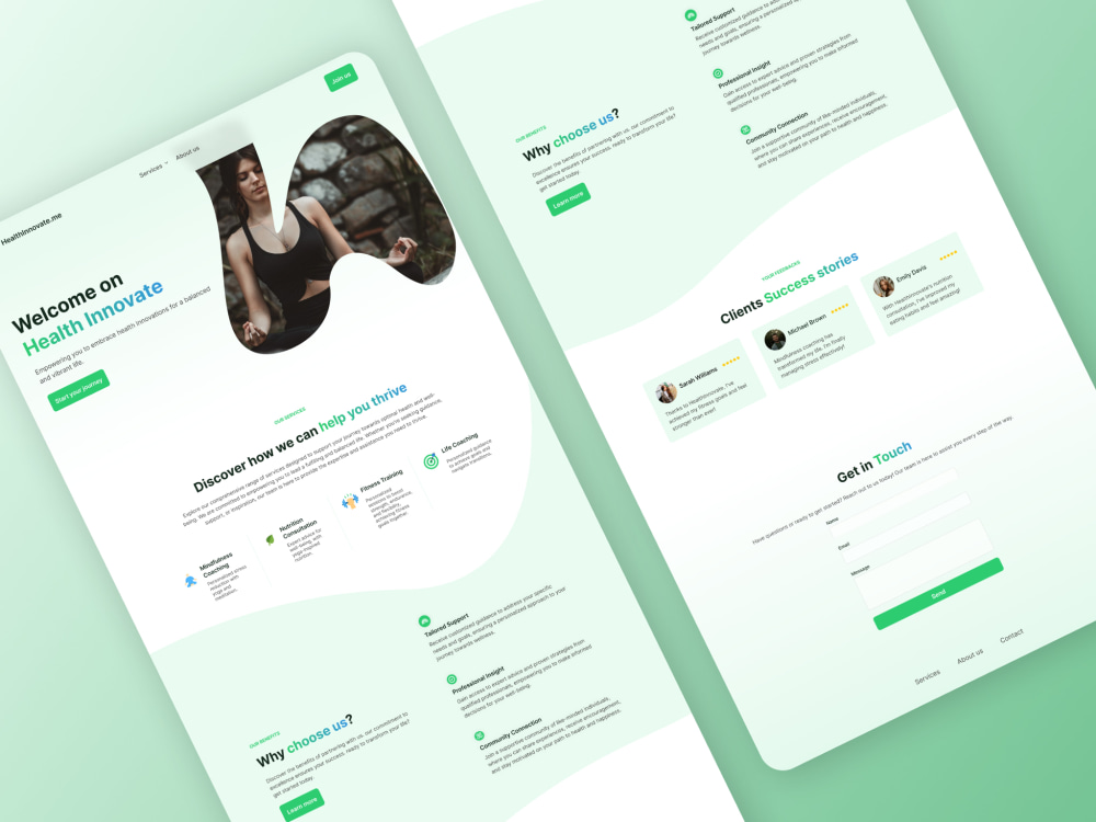 A unique landing page | Upwork