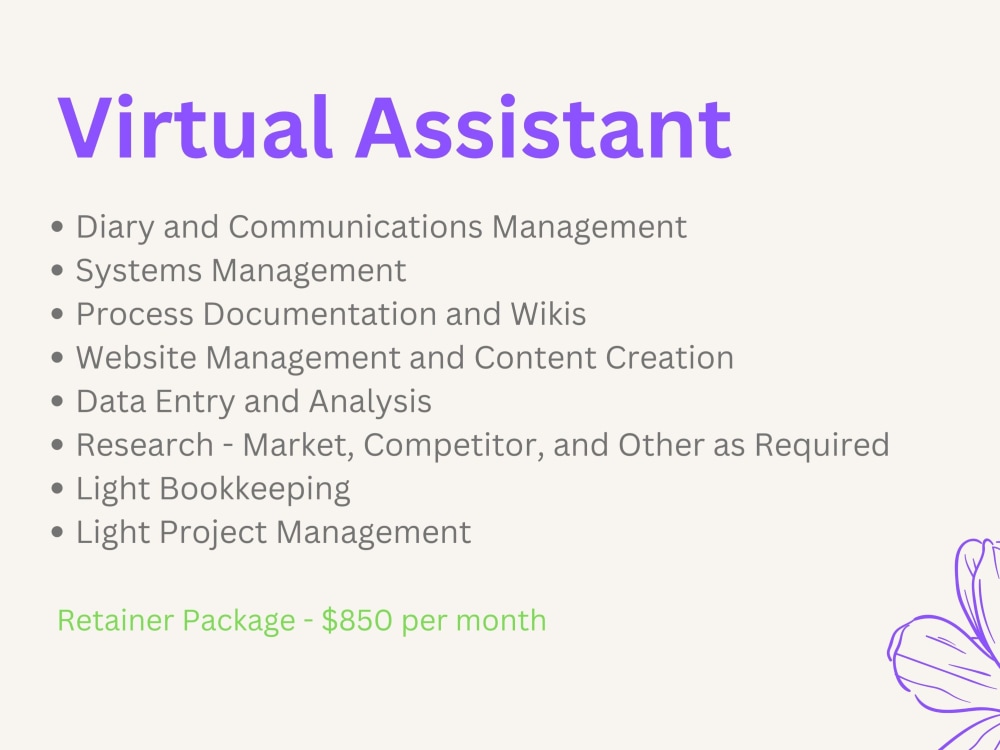 An Expert Virtual Assistant | Upwork