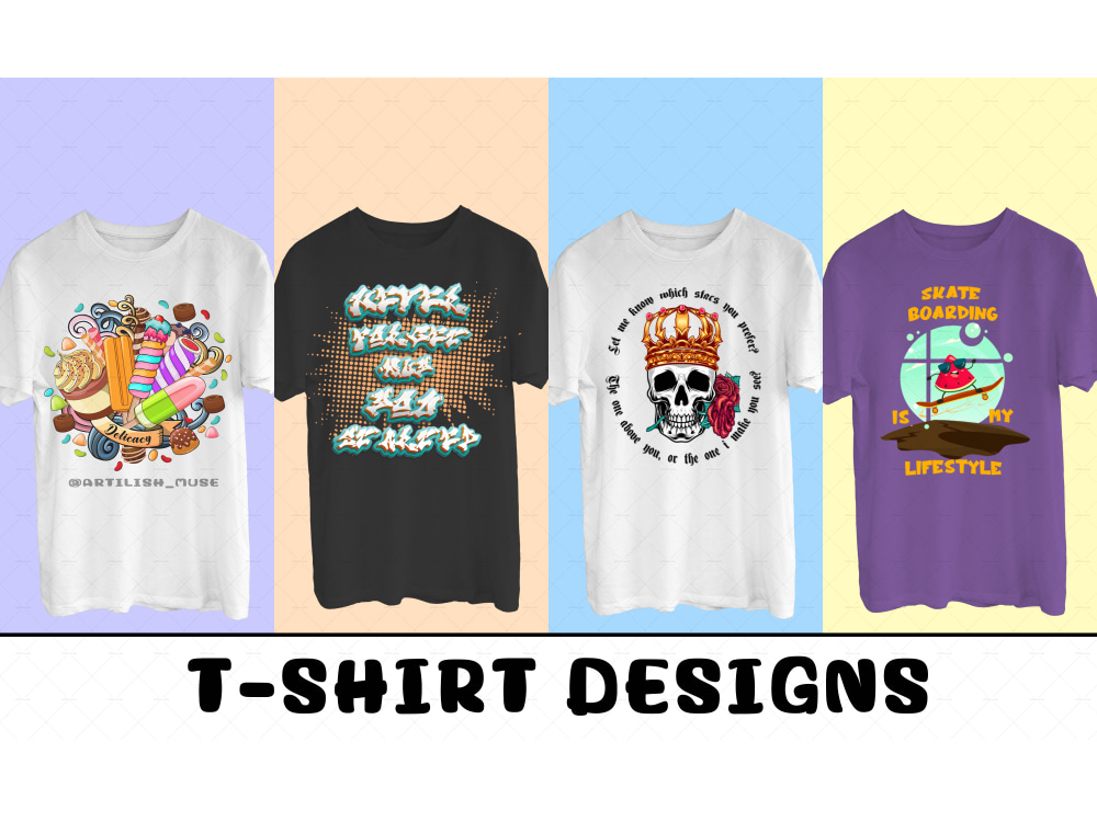 Custom t shirts designs and illustrations for merchandise | Upwork