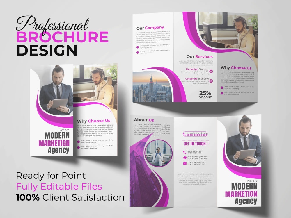 Brochure design ,company profile, bifold brochure, product catalog ...