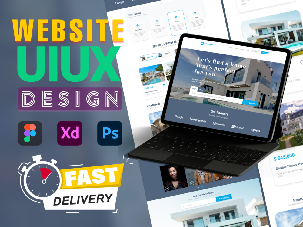 Creative UI UX website layout design in PSD, Figma, XD | Upwork