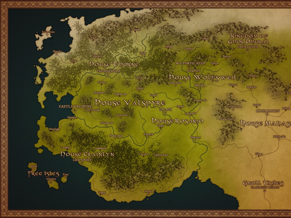 A high quality fantasy map | Upwork