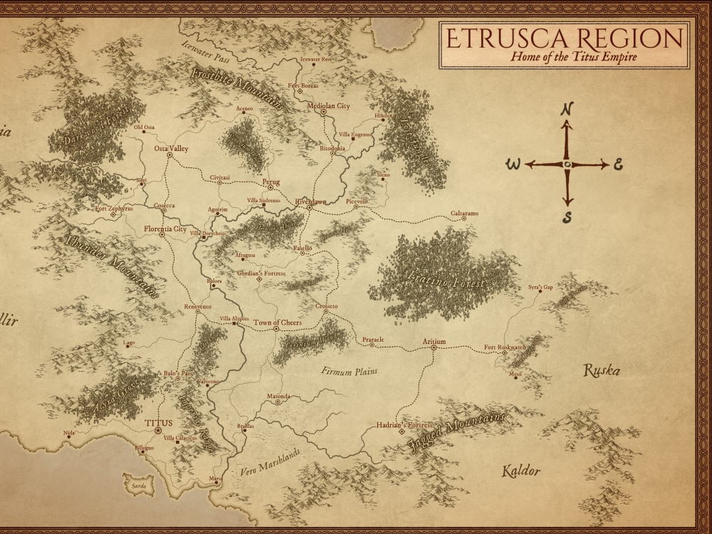 A high quality fantasy map | Upwork