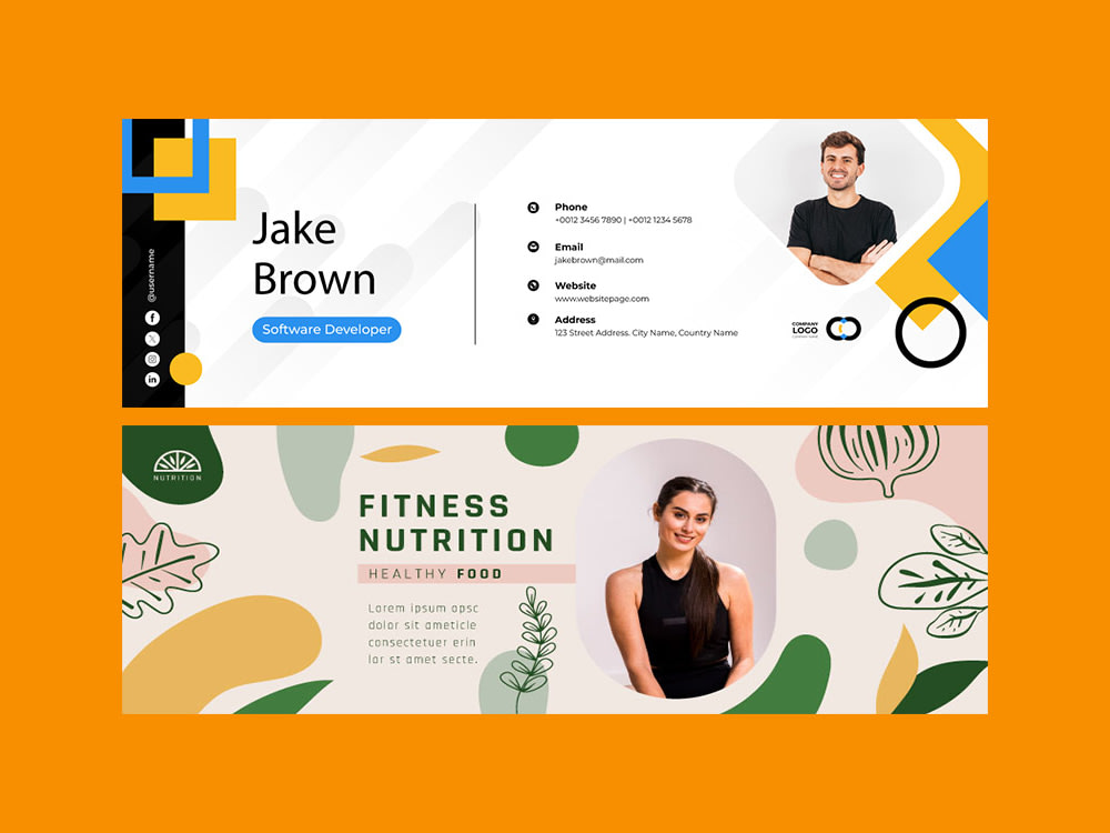 A unique eye-catching facebook cover or social media header | Upwork