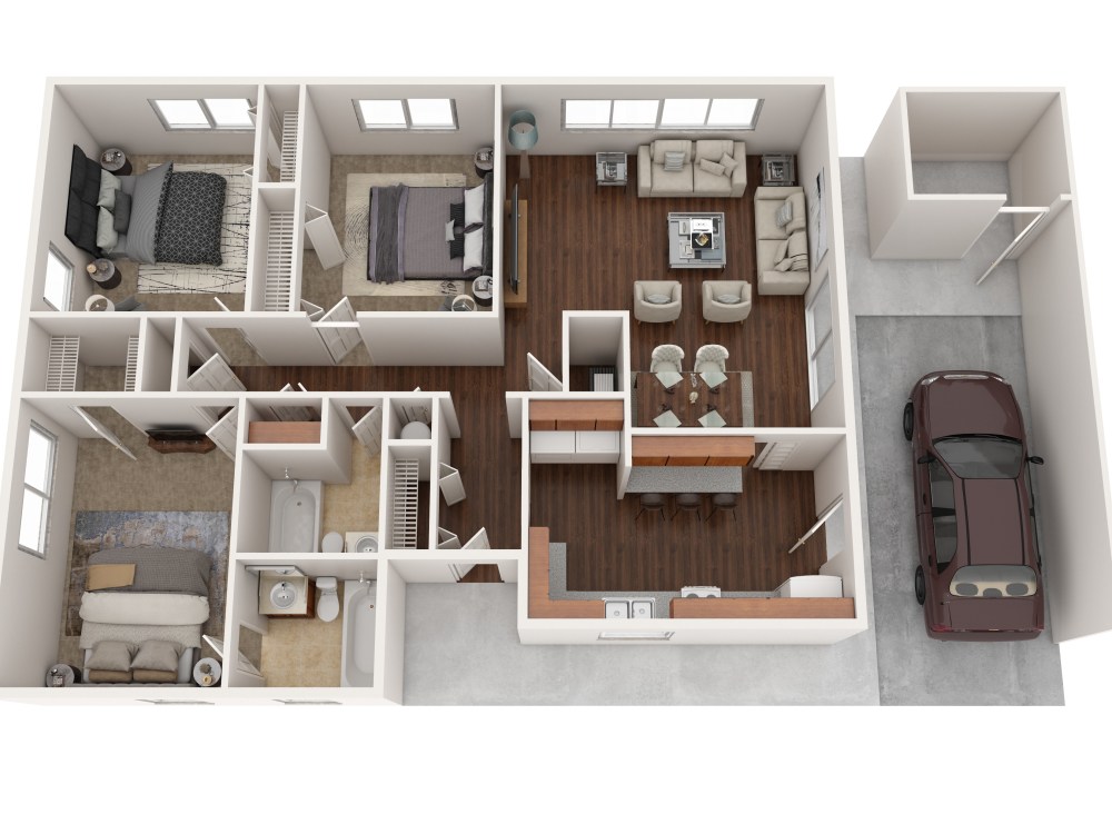 A photorealistic 3D floor plan renderings for your plan | Upwork