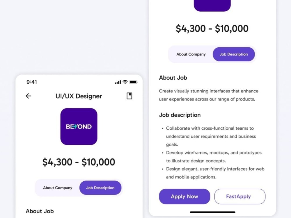 A professional mobile app design | Upwork
