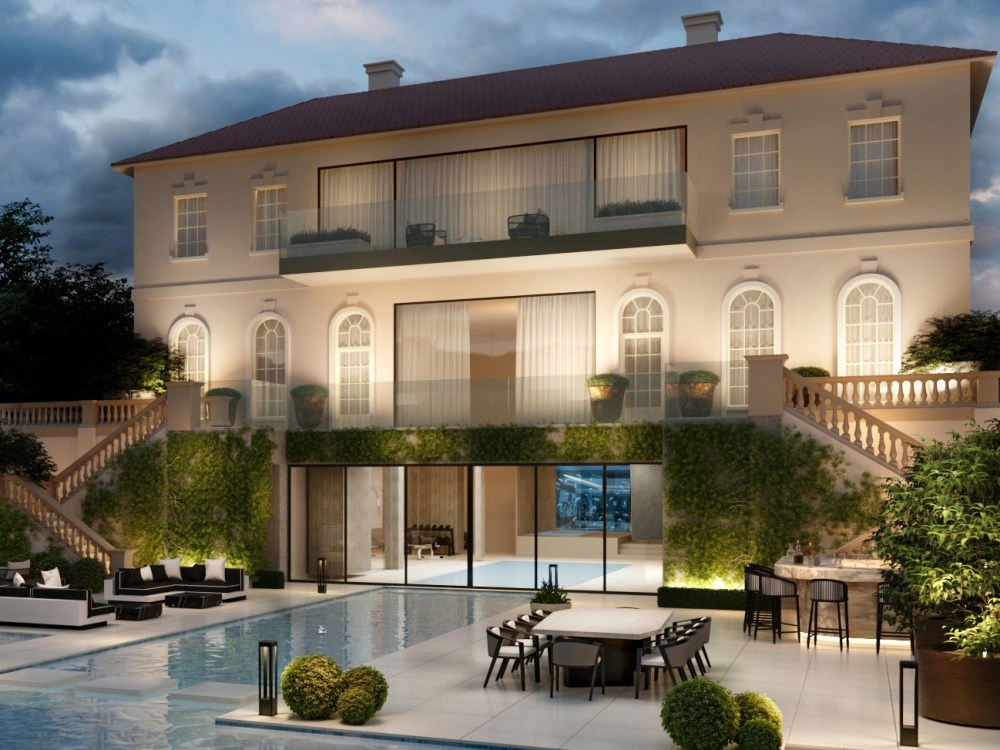 Backyard, garden, patio, pool, landscape, renovation in 3d modeling ...