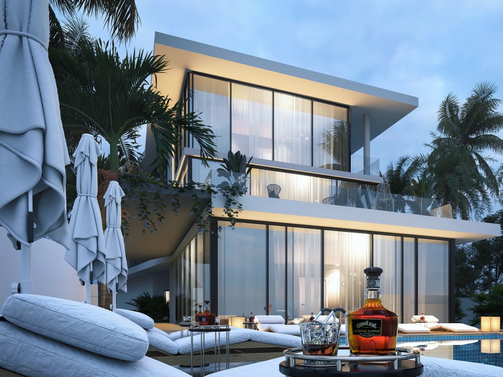 Backyard, garden, patio, pool, landscape, renovation in 3d modeling ...