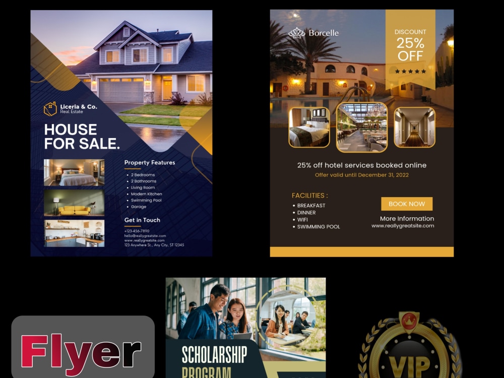 Design flyer, bifold, trifold, gatefold, brochure, poster, catalog ...