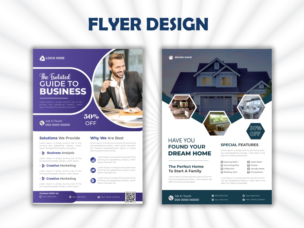 Flyer, biofold, trifold, brochure, poster, and postcard designs | Upwork