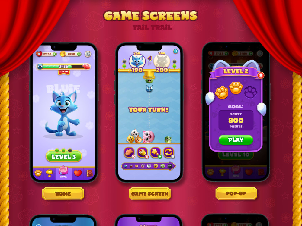 Match-3 Game UI/UX: Tail Trail | Upwork