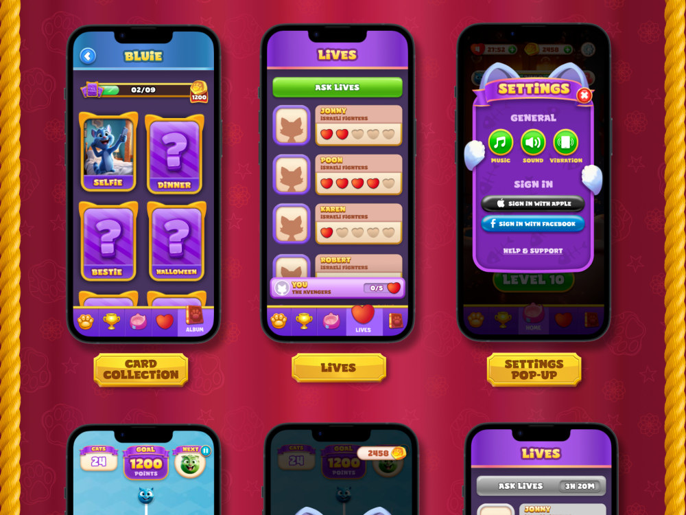 Match-3 Game UI/UX: Tail Trail | Upwork