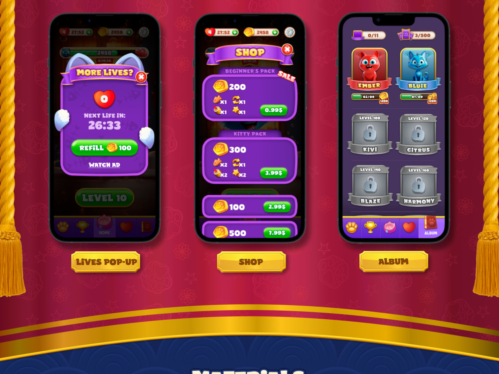 Match-3 Game UI/UX: Tail Trail | Upwork