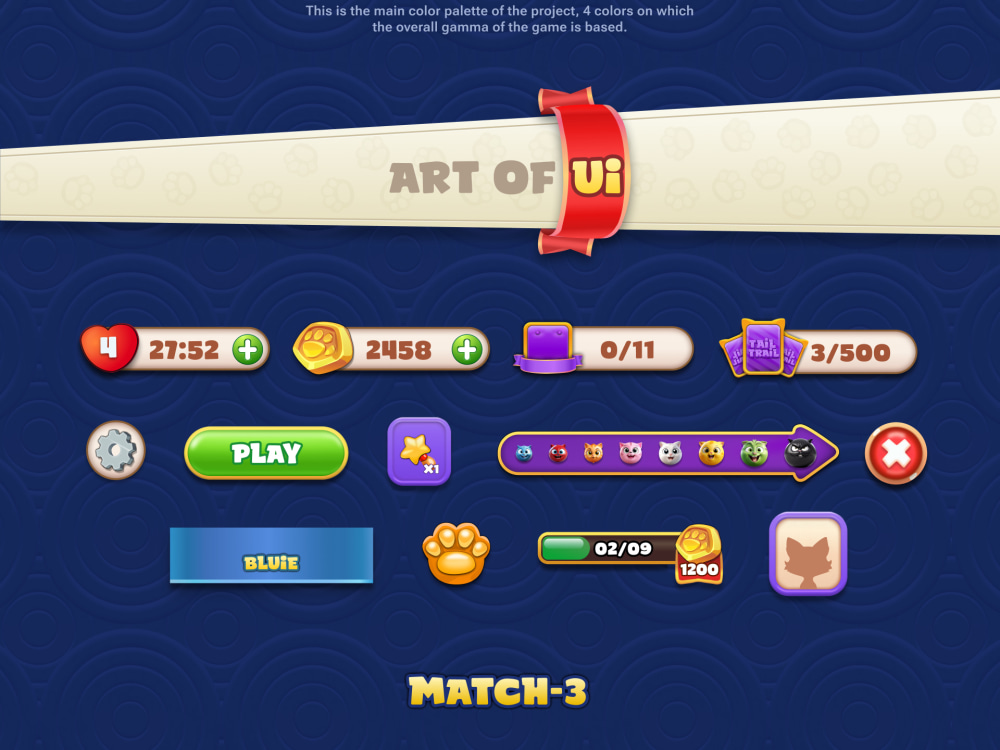 Match-3 Game UI/UX: Tail Trail | Upwork