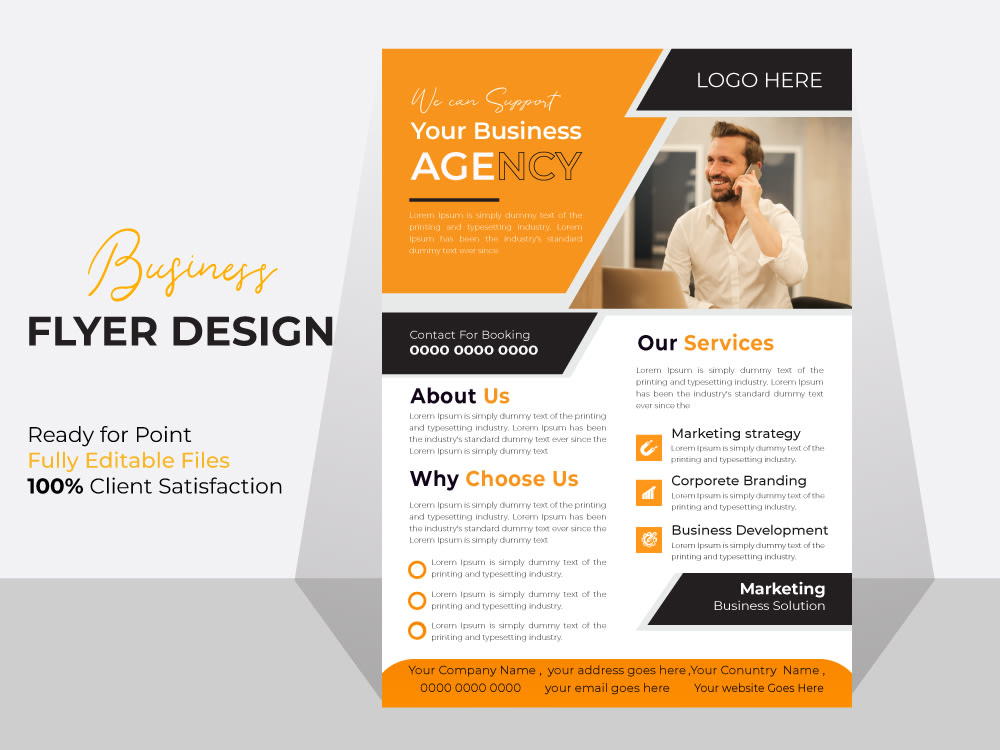 Flyer design ,poster design, corporate flier ,leaflet ,social media ...