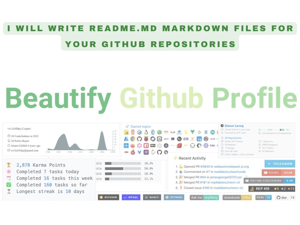 Beautiful Markdown files for your GitHub repositories | Upwork