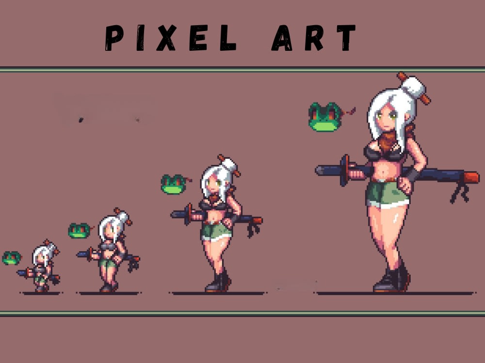 2dgame character pokemon 18x16bits 16x16bit pixel art animation ...