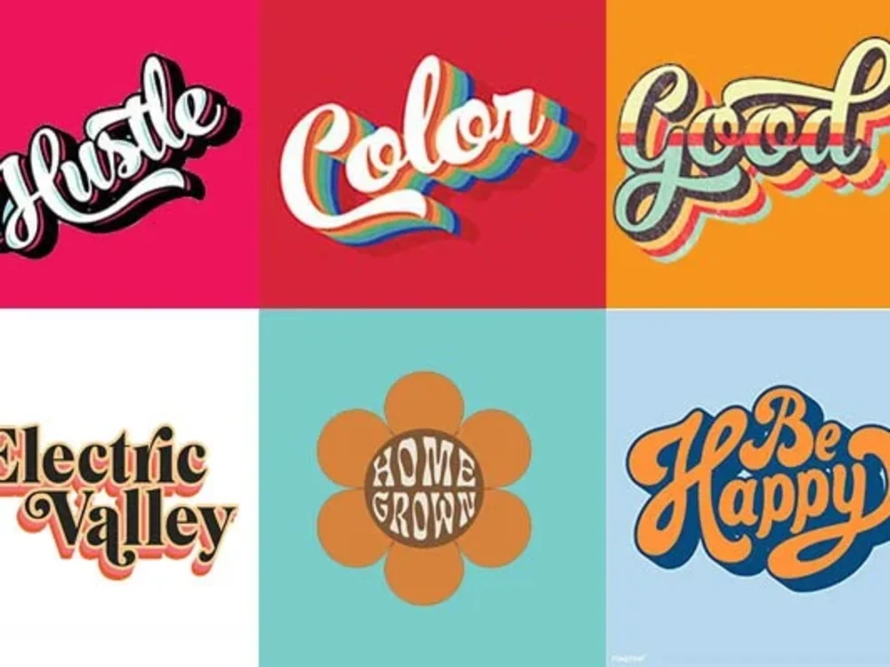 Custom hand lettering, typography font logo, retro script, hand-drawn ...