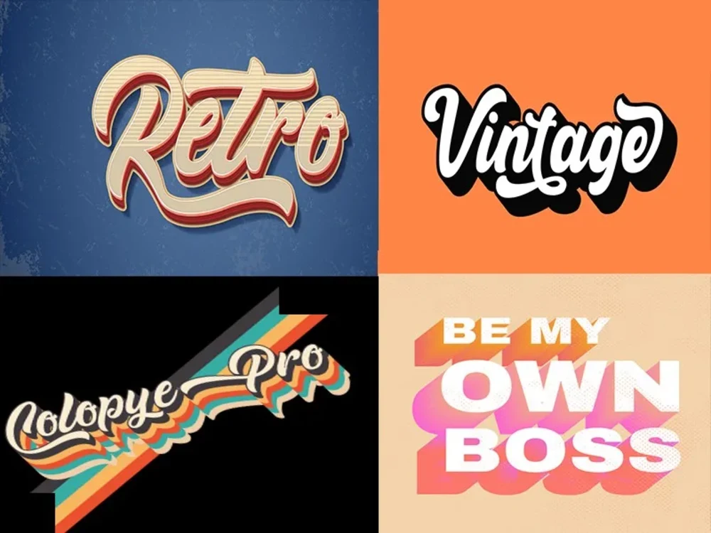 Custom hand lettering, typography font logo, retro script, hand-drawn ...